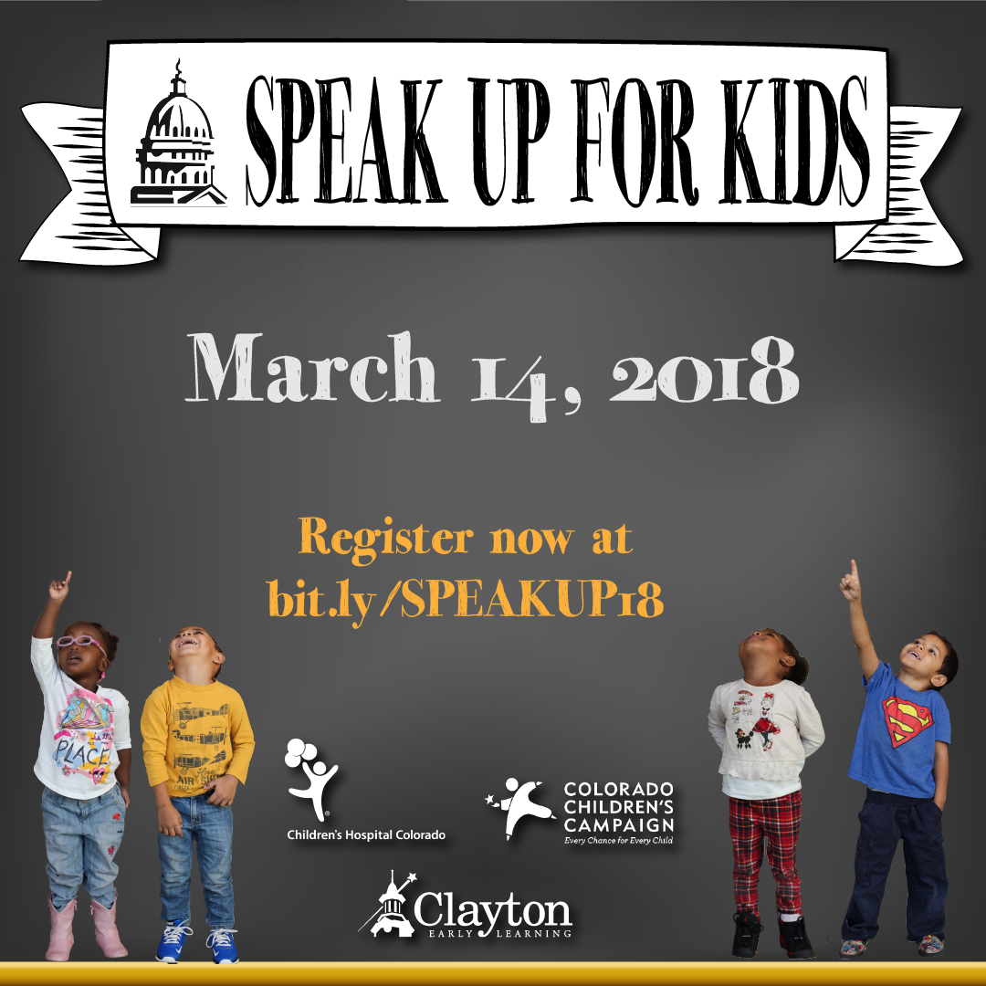 Registration open for Speak Up for Kids on March 14! - Colorado ...